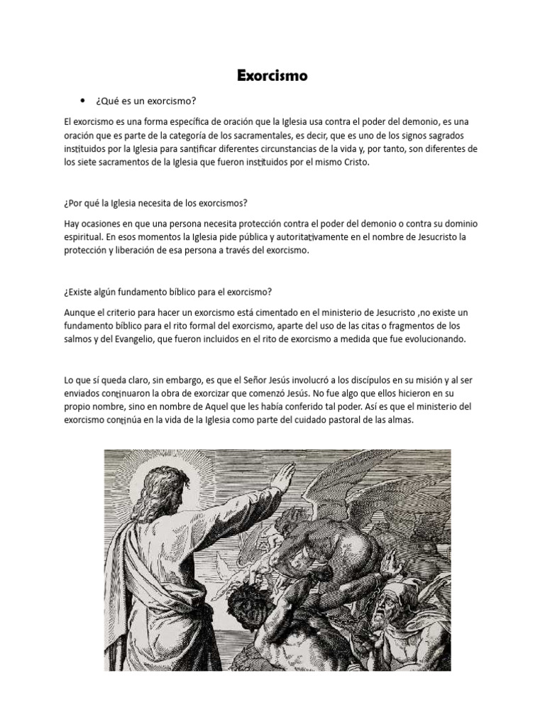 El Exorcismo | PDF | Exorcismo | Iglesia Católica