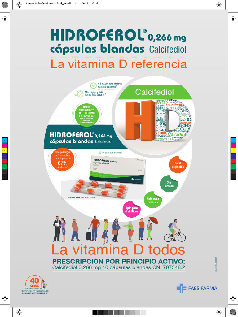 Hidroferol FAES (1) Folder | PDF | Vitamina D | Medicamentos con receta