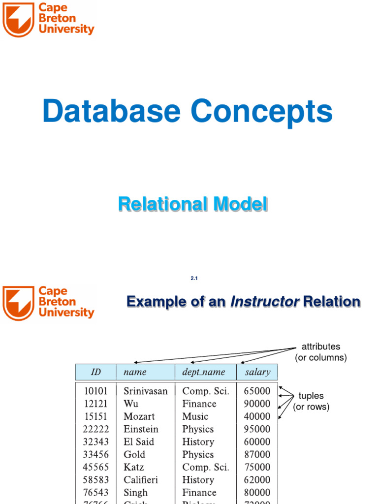 Relational Model | Download Free PDF | Relational Model | Databases