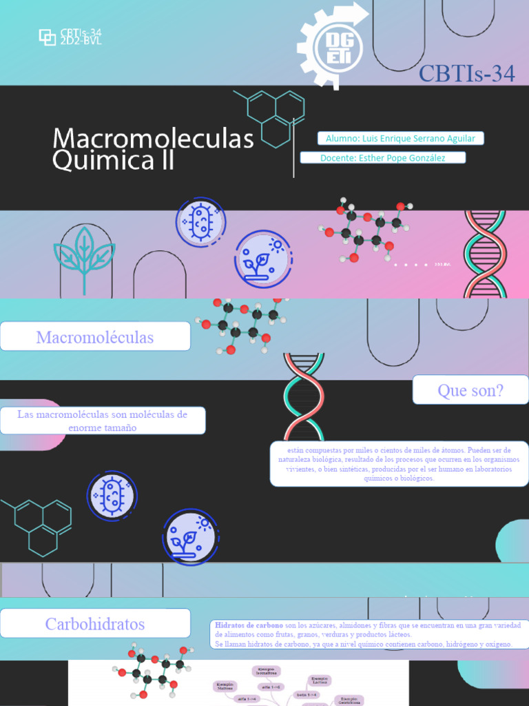 Macromoleculas | PDF | Ácidos nucleicos | Carbohidratos