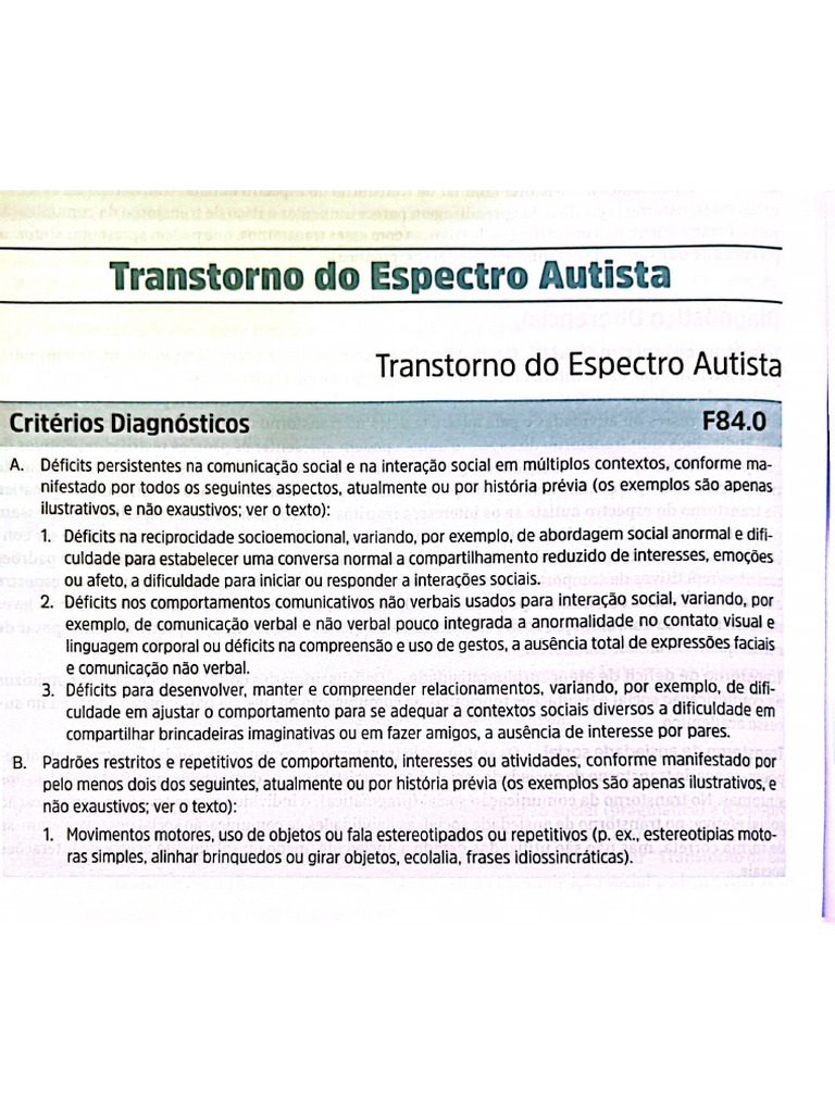Páginas TEA DSM-5-TR | PDF
