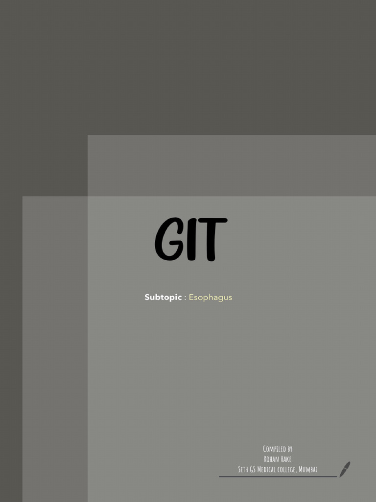 Egurukul - GIT Part 1+2 | PDF | Esophagus | Gastroesophageal Reflux Disease