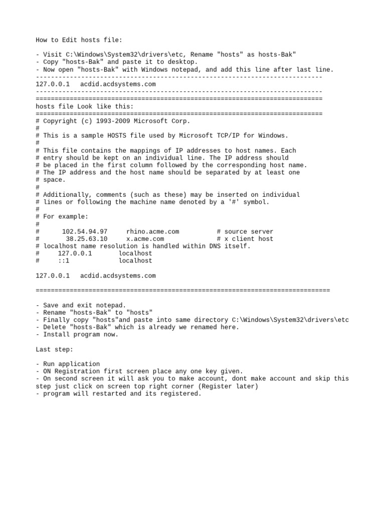 Edit Hosts Instructions | PDF | Teaching Methods & Materials