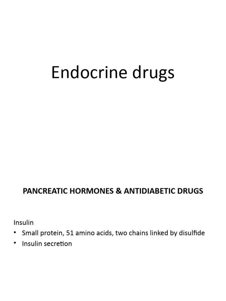 Endocrine Drugs | PDF | Insulin | Combined Oral Contraceptive Pill