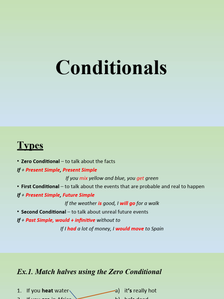 Conditionals Zero First Second Grammar | Download Free PDF | Linguistics