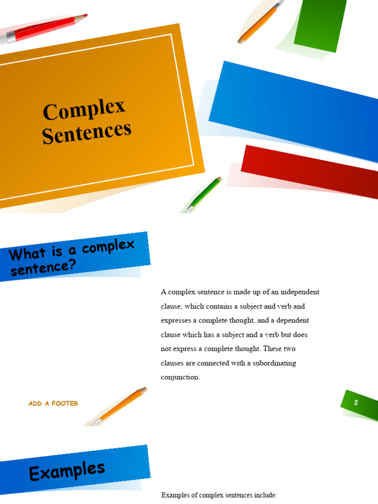 Complex Sentences | PDF