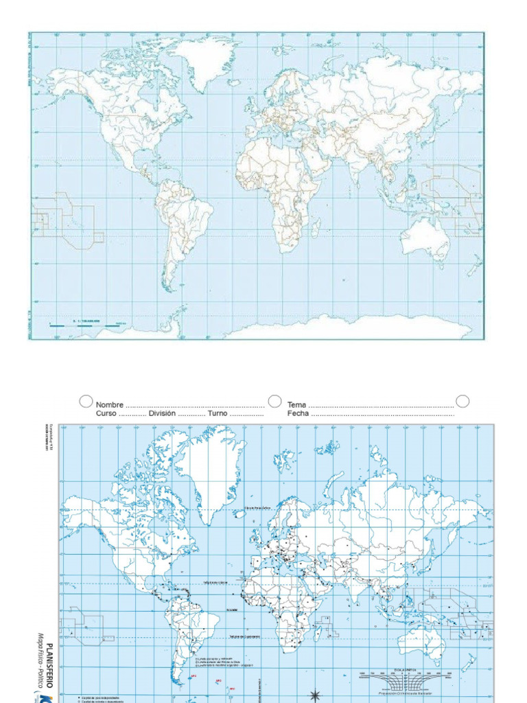 Mapa Fisico Planisferio | PDF