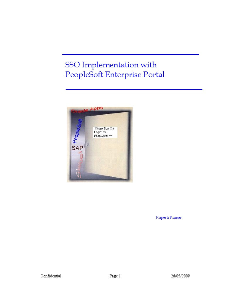 Single Sign-On Implementation Between PeopleSoft Enterprise Portal and Active Directory Using ...