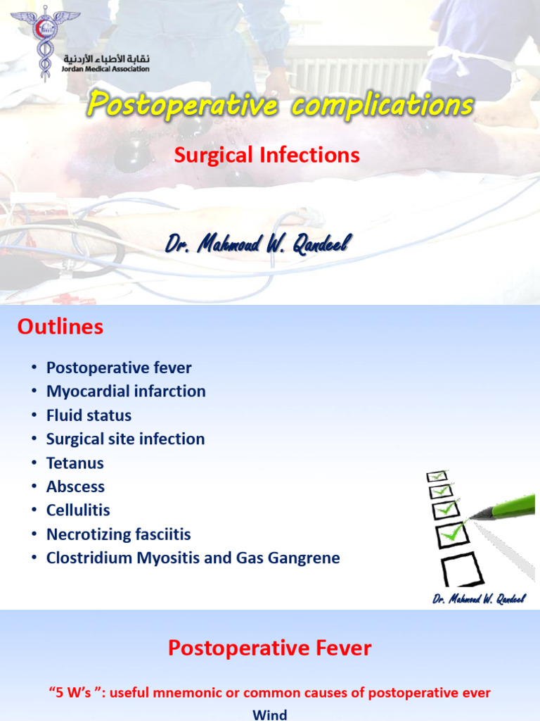 Postoperative Complications: Surgical Infections | PDF | Causes Of ...