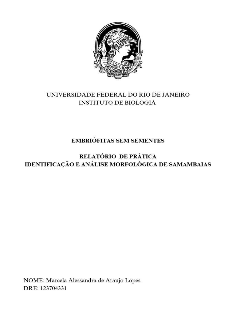 Análise Morfológica de Samambaias | PDF | Samambaia | Folha