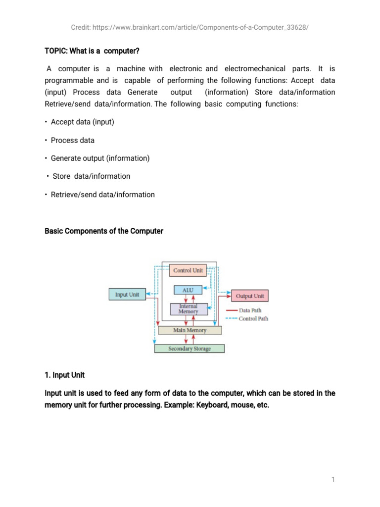 ICT What Is A Computer | PDF