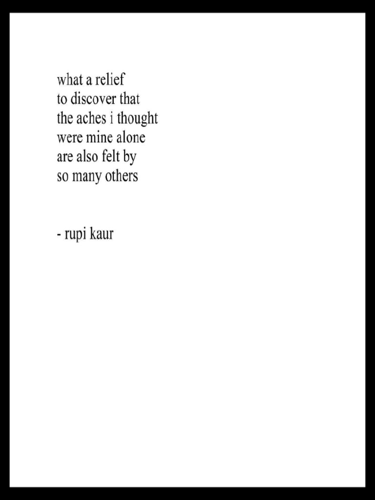 Rupi Kaur Poems | PDF