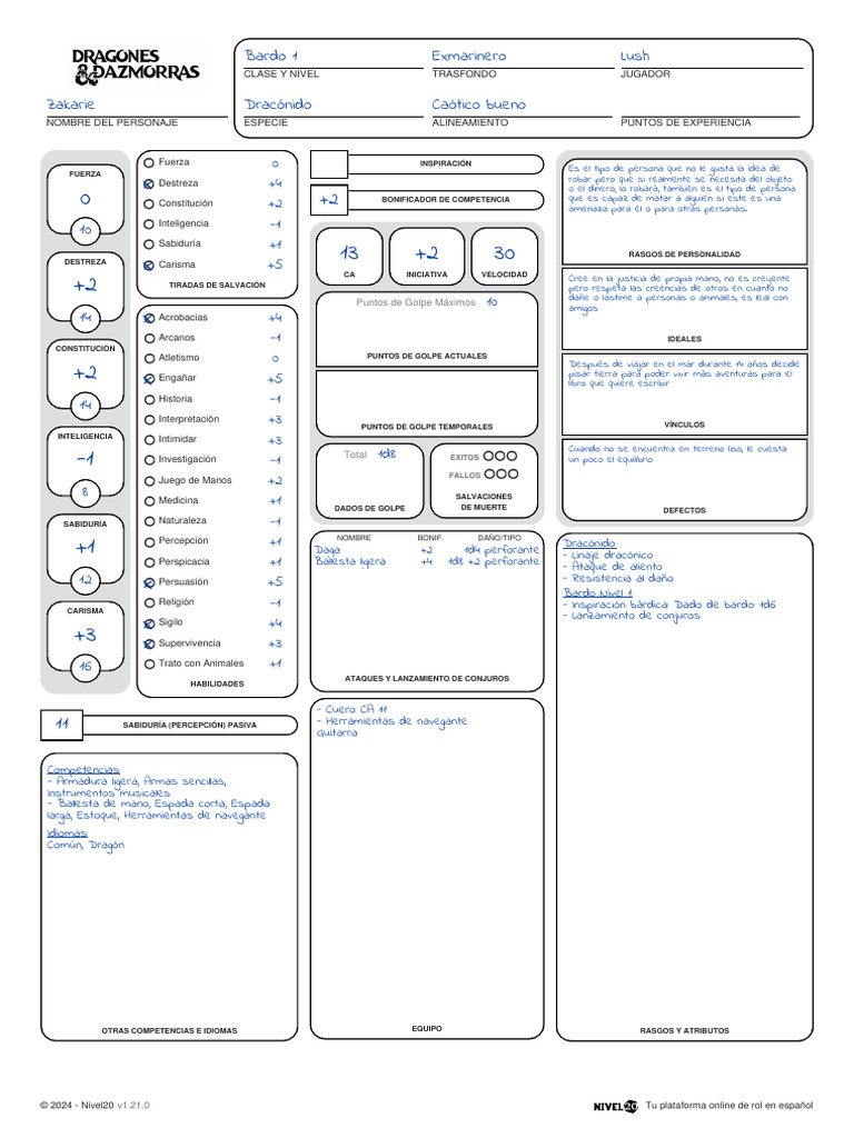 Zakarie Nivel 1 | PDF