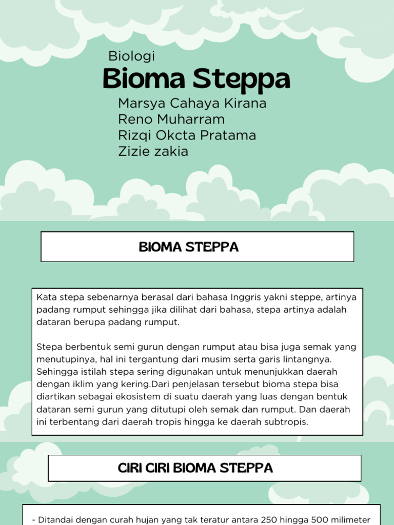Ciri dan Jenis Bioma Steppa | PDF
