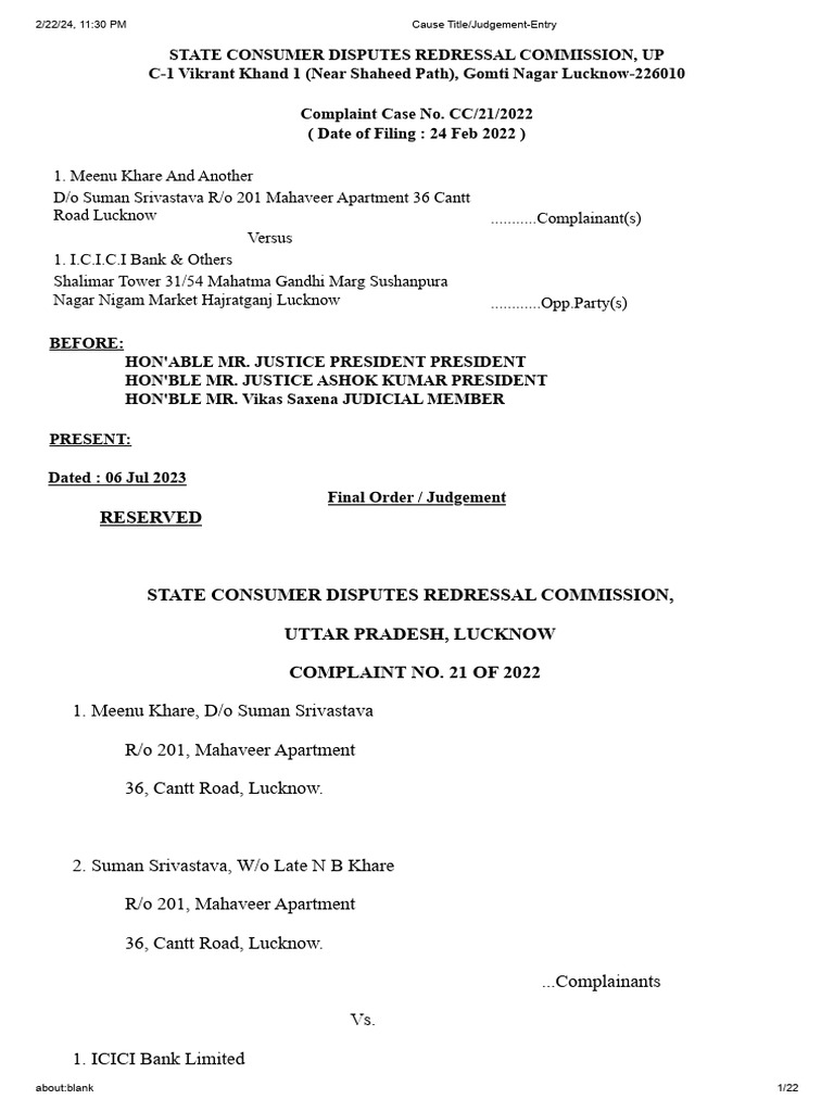 Cause Title - Judgement-Entry | PDF | Banks | Online Banking