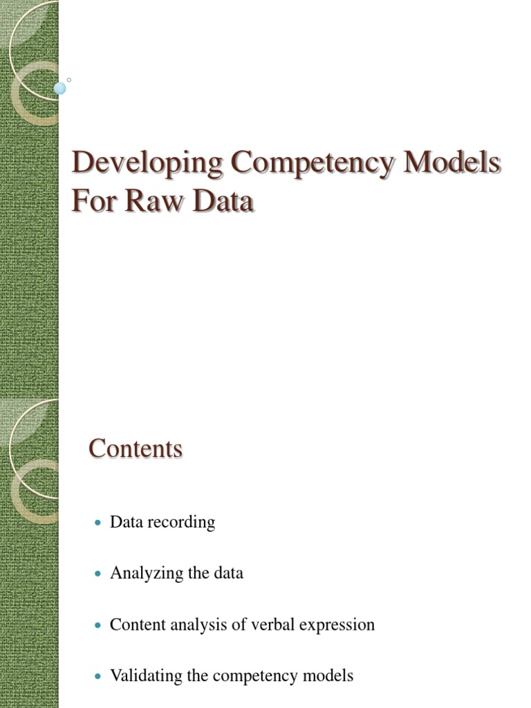 Competency Models | PDF | Competence (Human Resources) | Focus Group