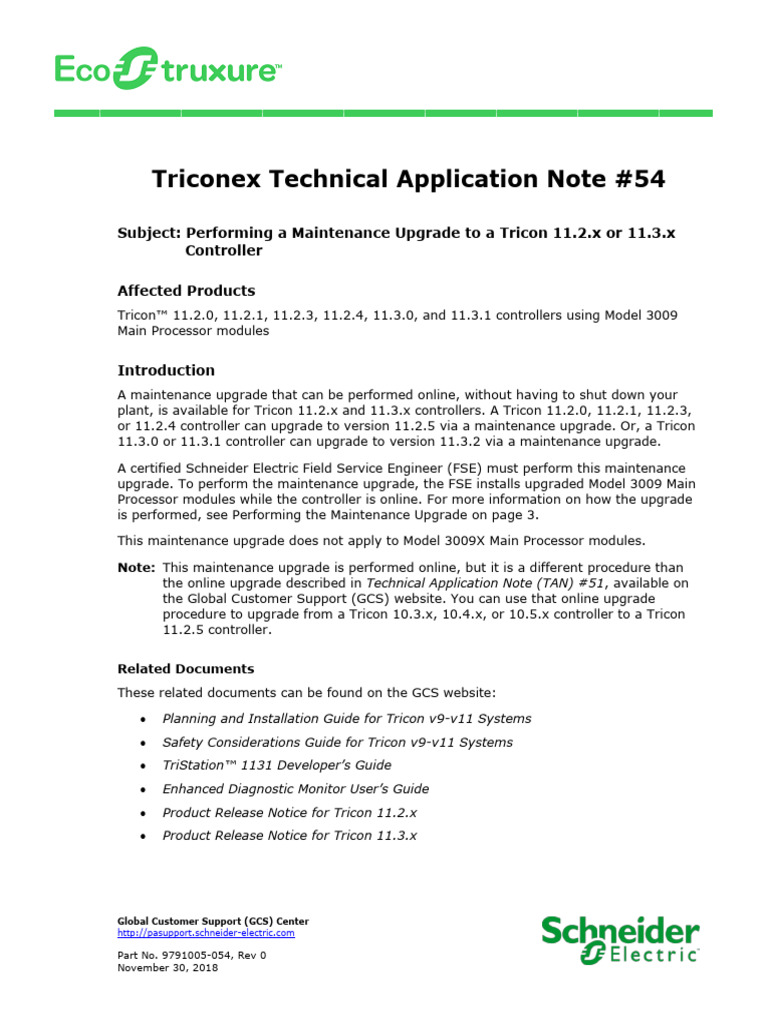Triconex Technical Application Note #54 | PDF | Computer Architecture | Computer Science