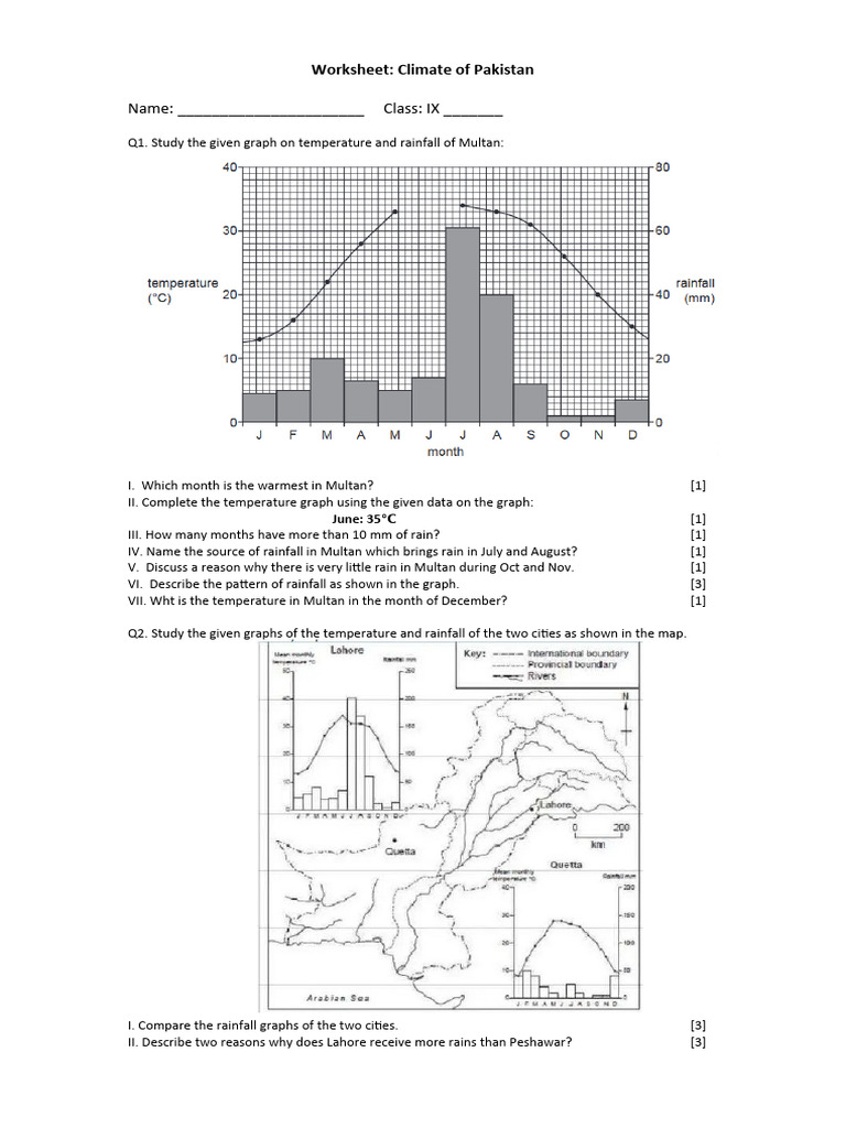 Climate Worksheet | PDF