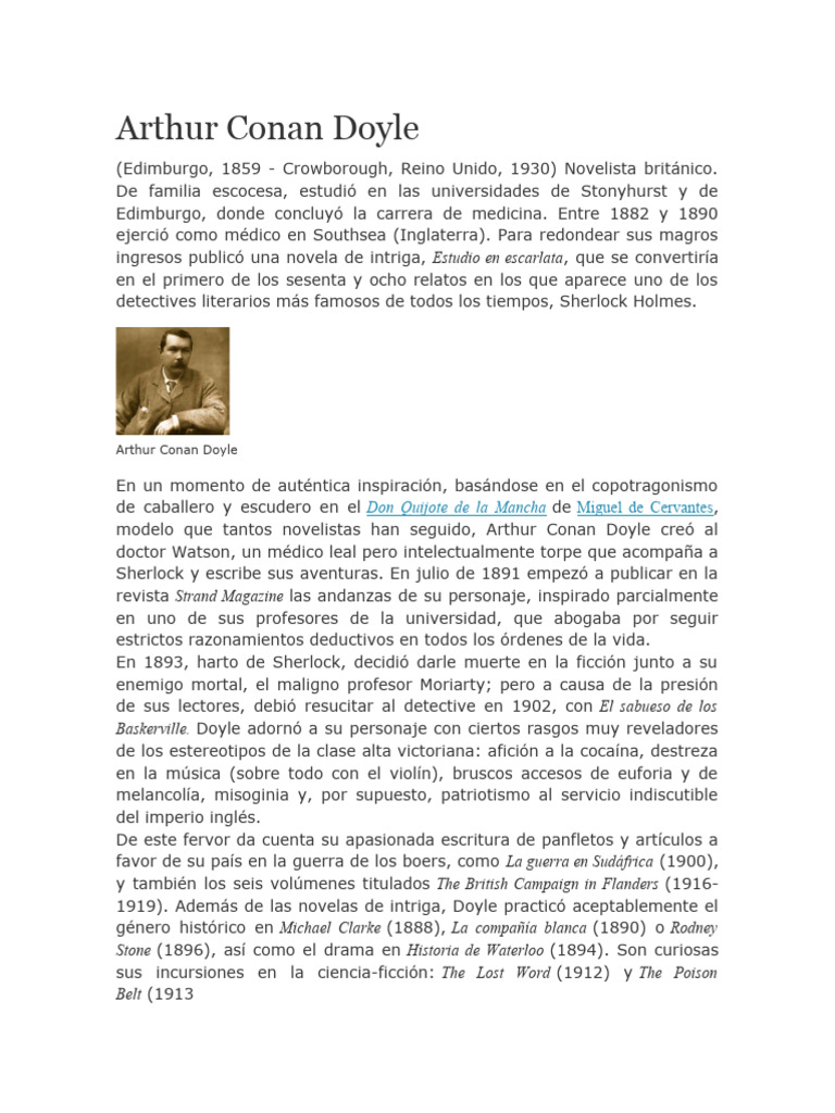 Arthur Conan Doyle | PDF