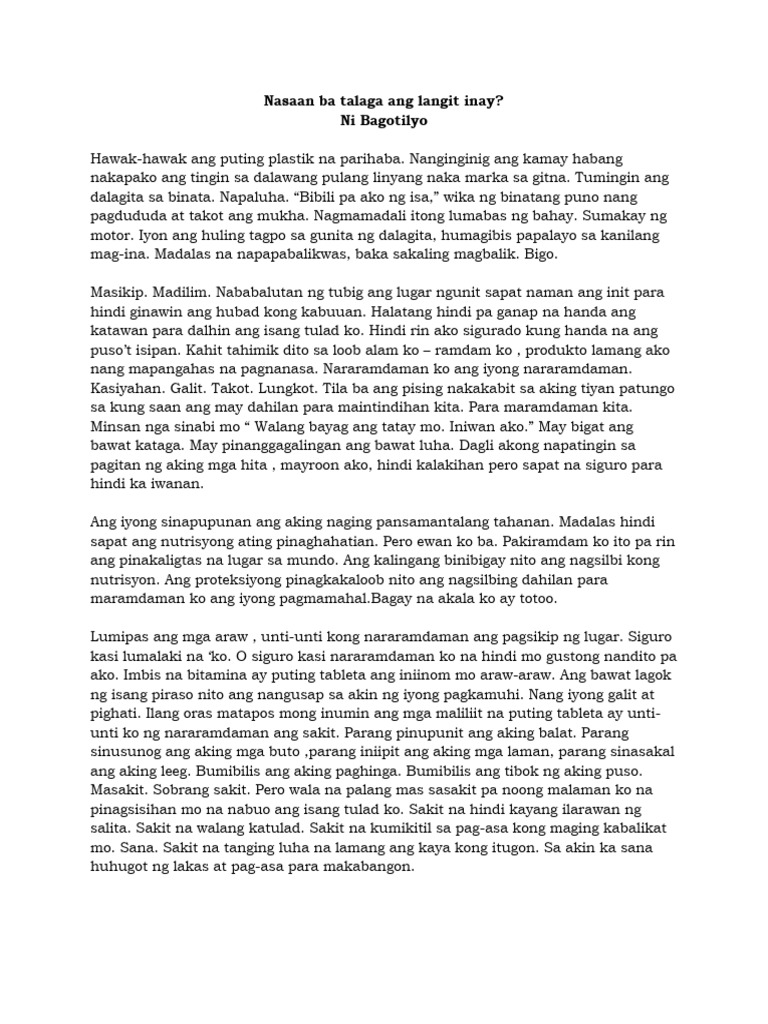 Nasaan Ba Talaga Ang Langit Inay | PDF