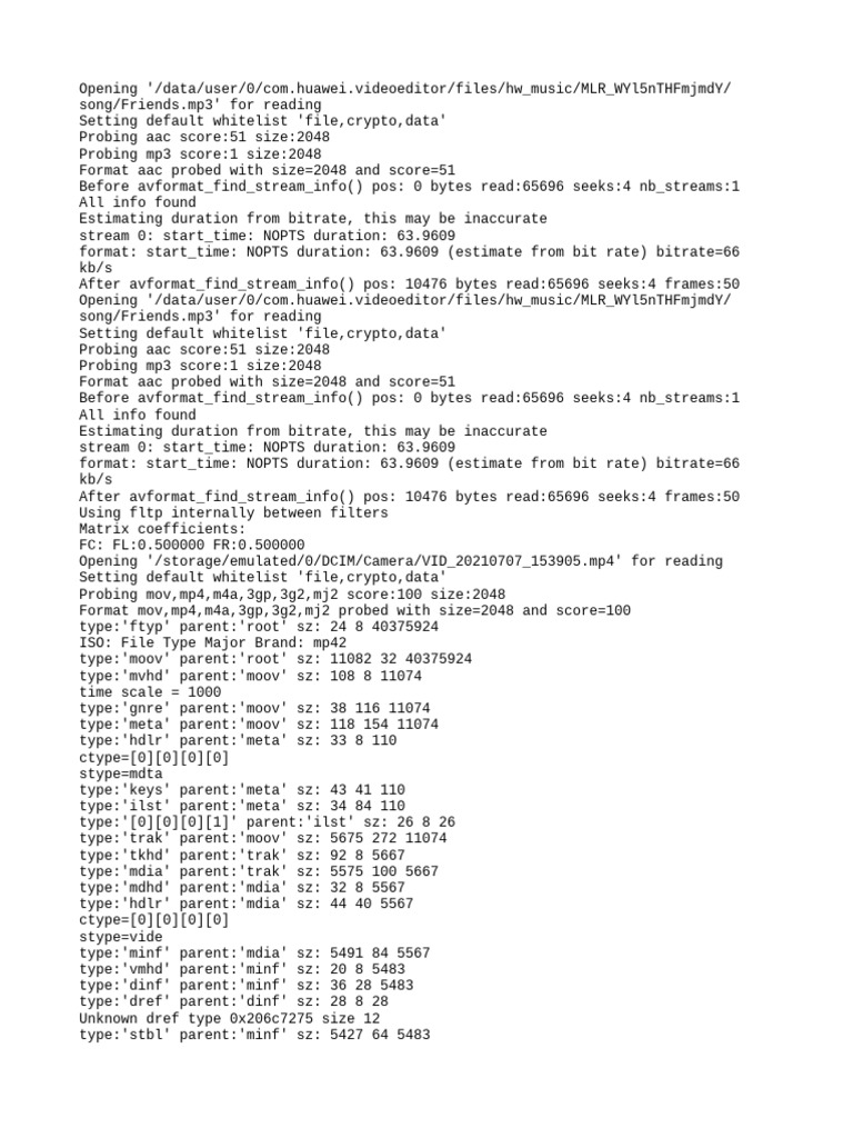 Av Log | PDF | Bit Rate | Computer Data