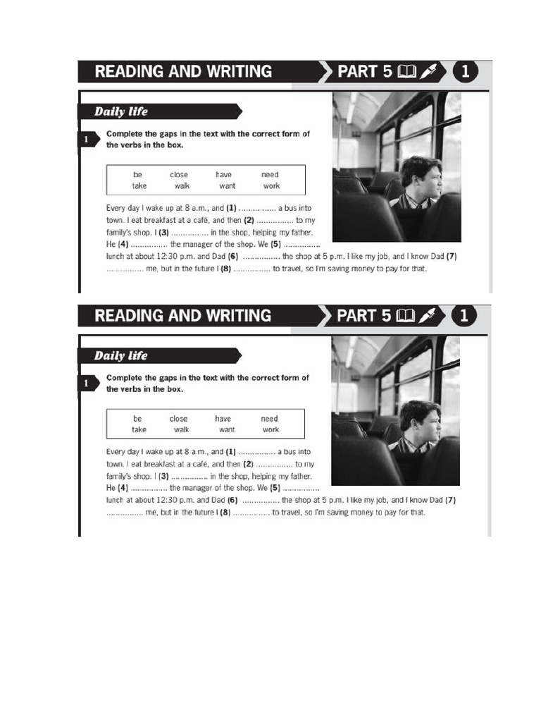 Present Simple KET Exercise | PDF