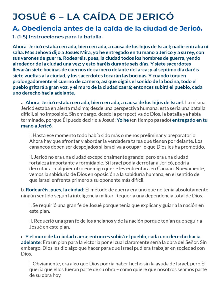 Josué 06 - La Caída de Jericó | PDF | Arca de la Alianza | Joshua