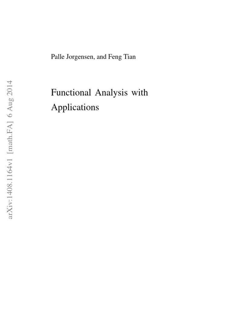 Functional Analysis With Applications | PDF | Mathematical Analysis ... Functional Analysis With Applications | PDF | Mathematical Analysis ...