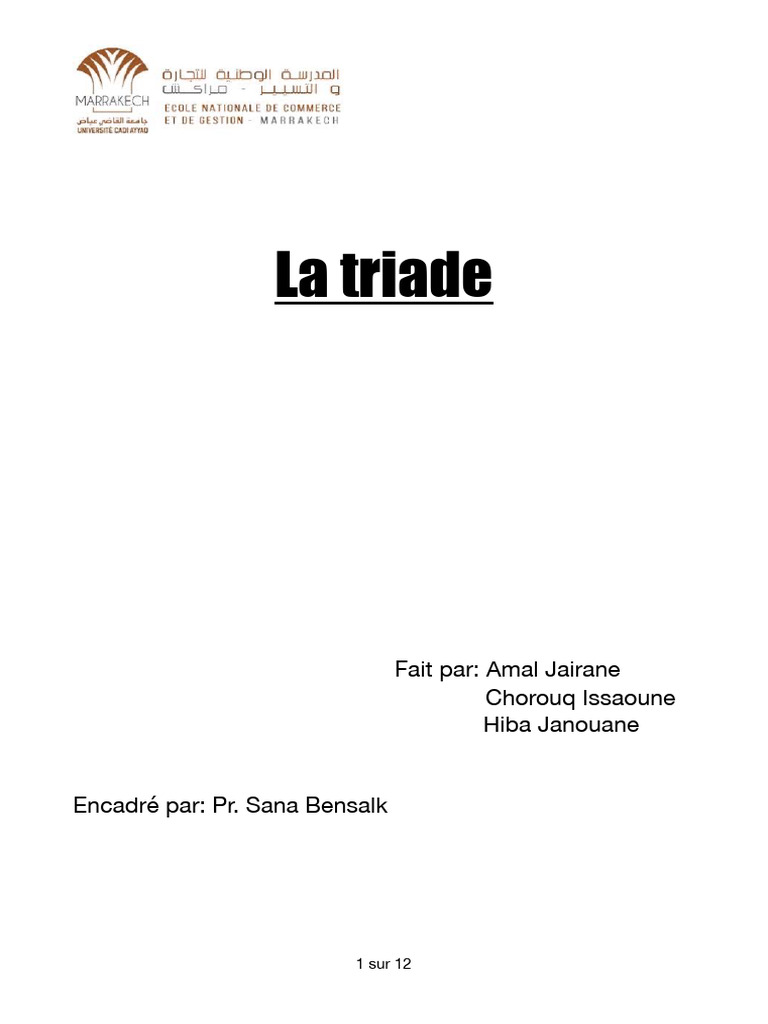 La Triade : Puissances Mondiales | PDF | Économie