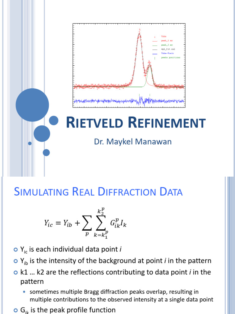 Lesson 5 - Rietveld Refinement | PDF | Materials | Electromagnetic ...