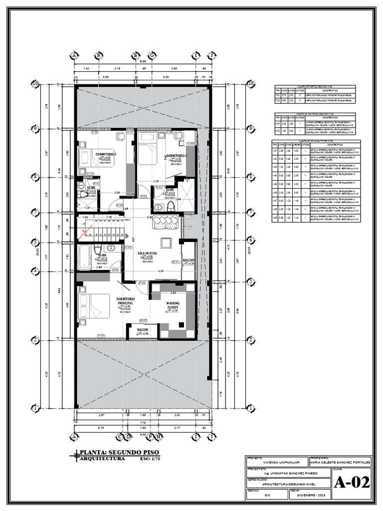 02 Arquitectura-Segundo Nivel A3-Acotado | PDF