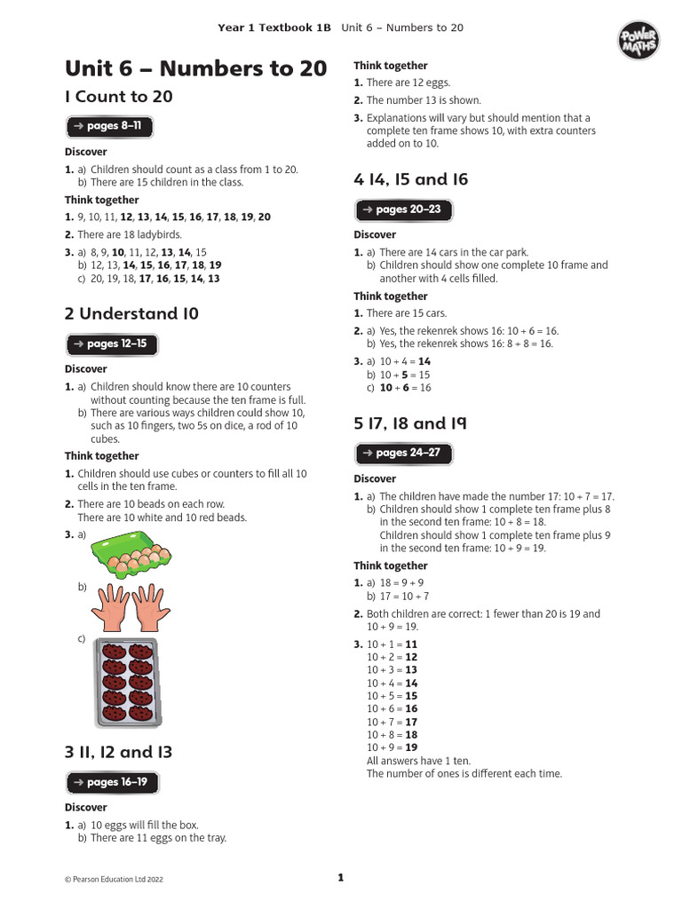 PM2 Y1B Textbook Answer Sheet Compiled | PDF