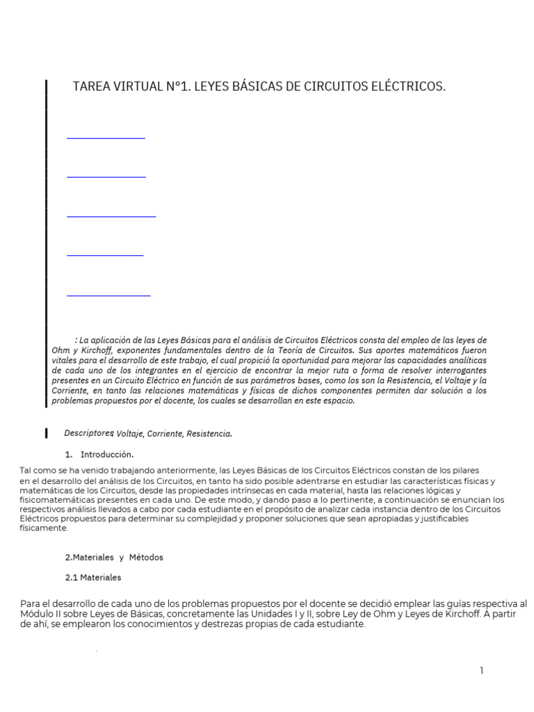 Leyes Básicas de Circuitos Eléctricos | PDF | Red eléctrica | Matemáticas