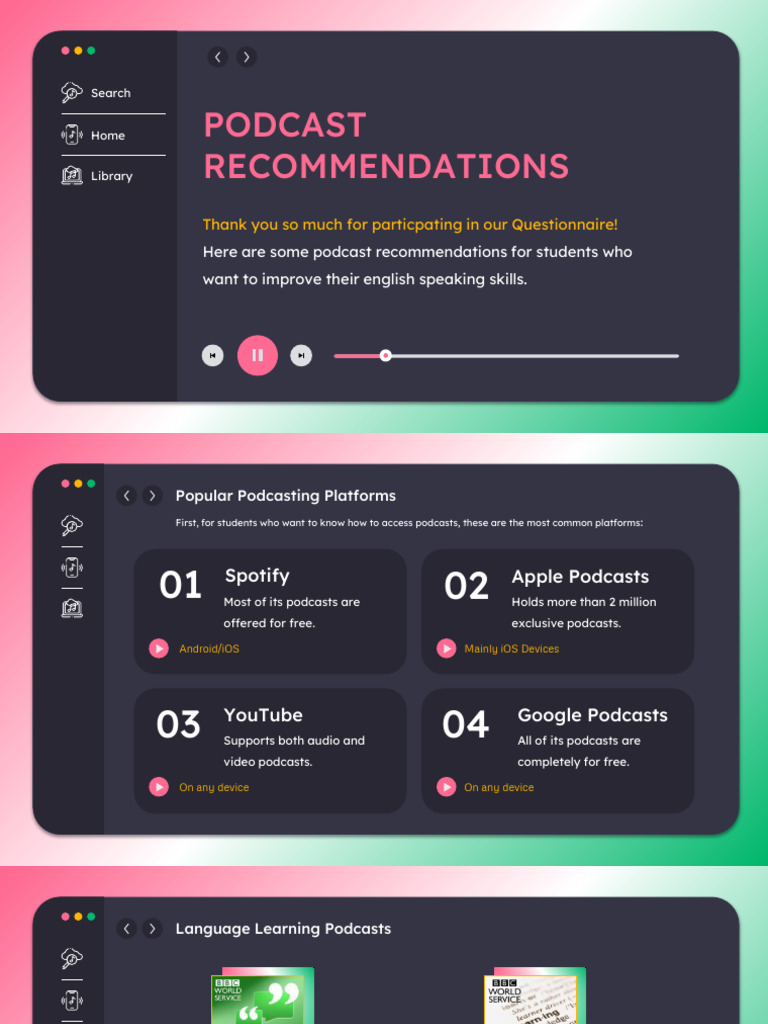 English Learning Podcasts Guide | PDF | Podcast | English Language