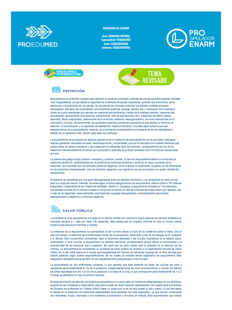 Esquizofrenia 240329 205005 | PDF | Esquizofrenia | Psicosis