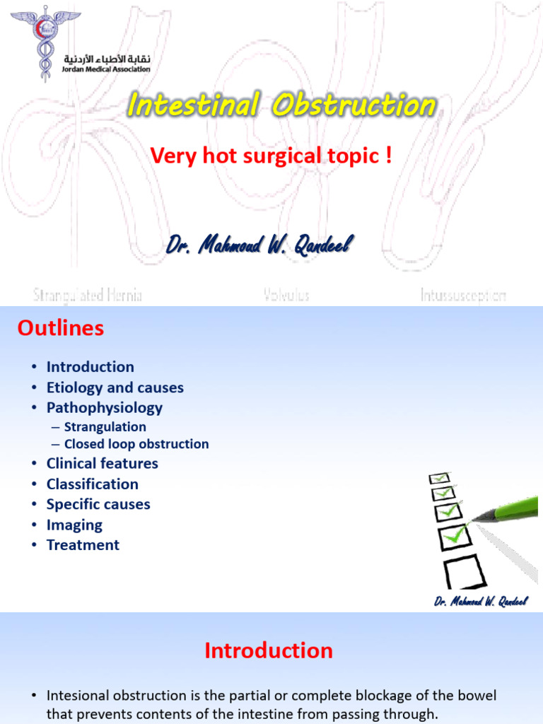 Intestinal Obstruction: Very Hot Surgical Topic ! | PDF | Large ...