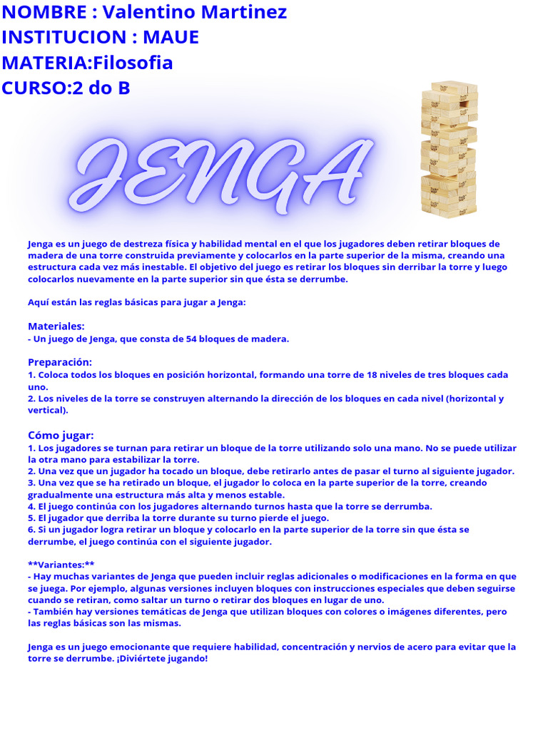 JENGA | PDF
