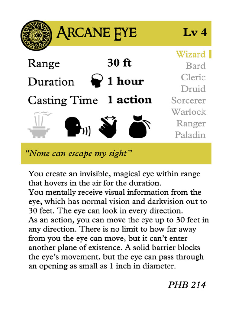 Arcane Eye | PDF