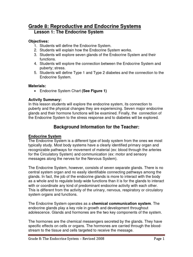 Gr8 Endocrine | PDF | Hormone | Human Body