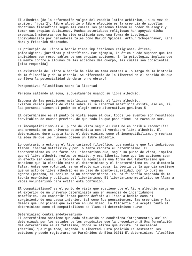 Albeldrio | PDF | Libre albedrío | Determinismo