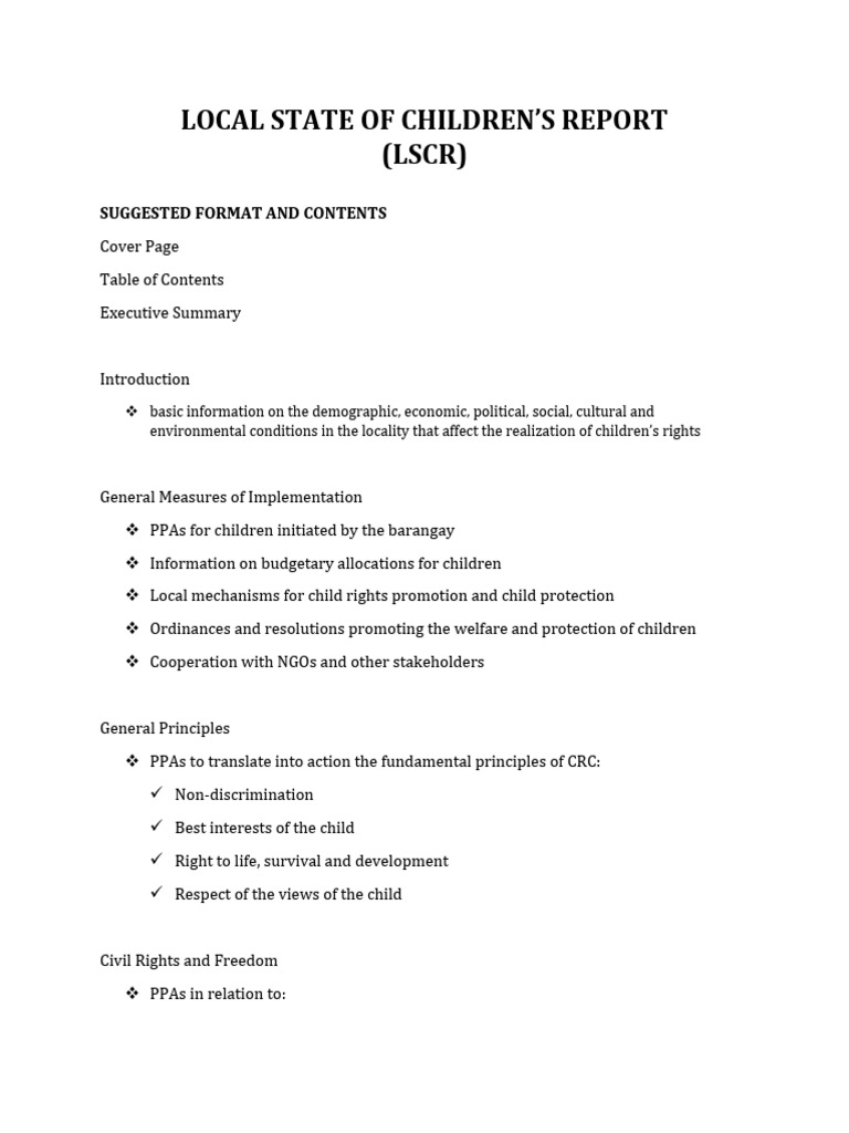Local State of Children's Report 2023 | PDF | Children's Rights | Childhood
