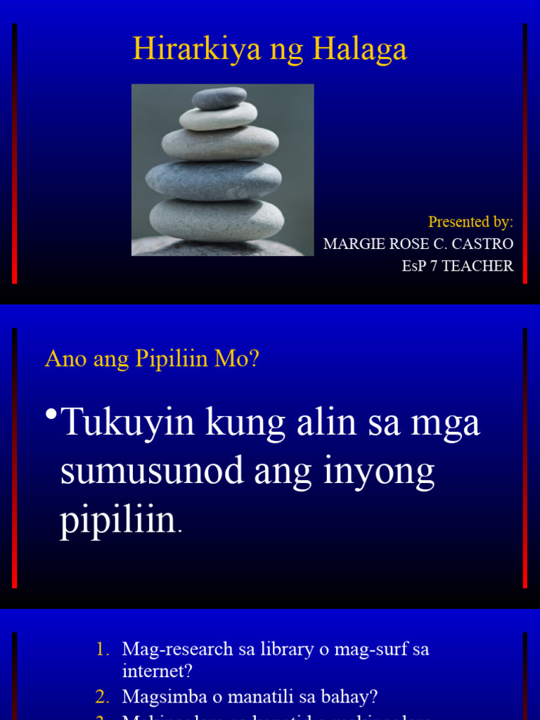 Hirarkiya NG Halaga | PDF
