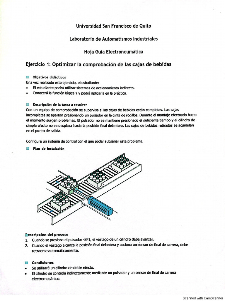 Ejercicio 1 - Prelab Electroneumatica | PDF