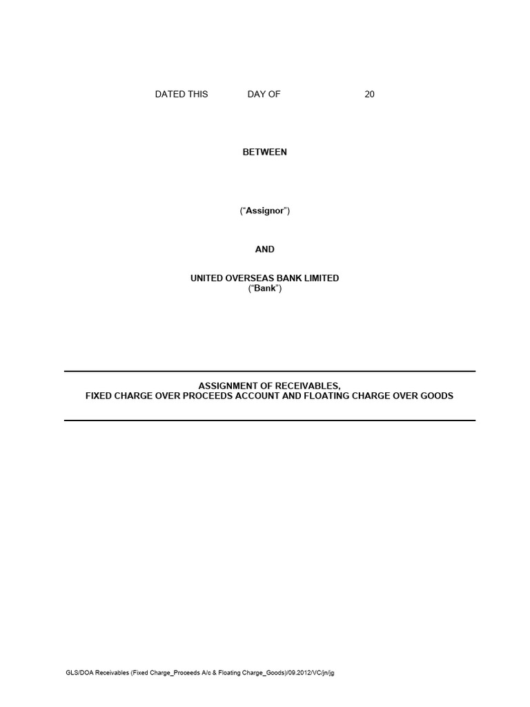 Printable Deed of Assignment Sample | PDF | Guarantee | Assignment (Law)