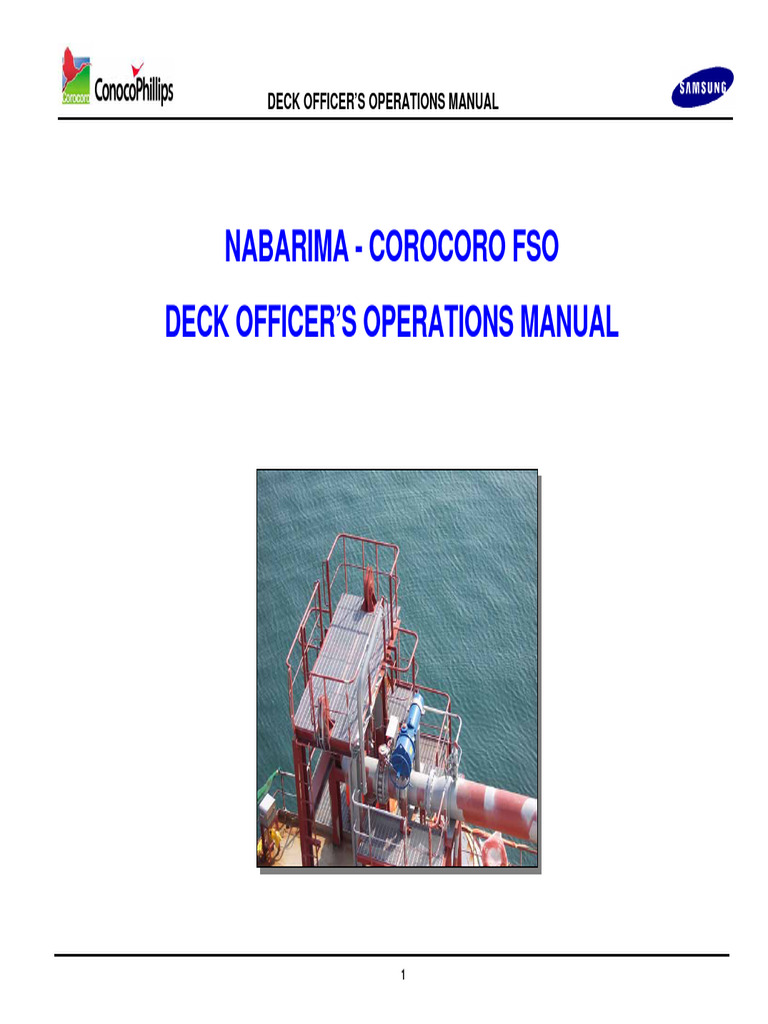 Deck Officer's Operation Manual | PDF | Deck (Ship) | Water Transport