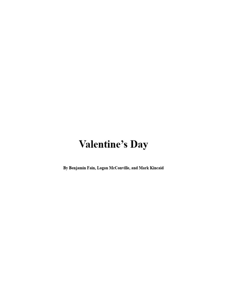 Valentines Day Final Draft | PDF | Valentine's Day | Psychology