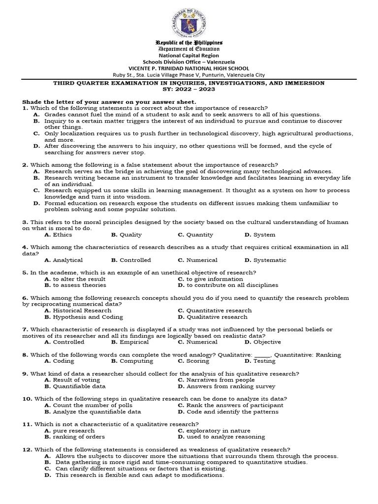 10 Iii | PDF | Qualitative Research | Quantitative Research