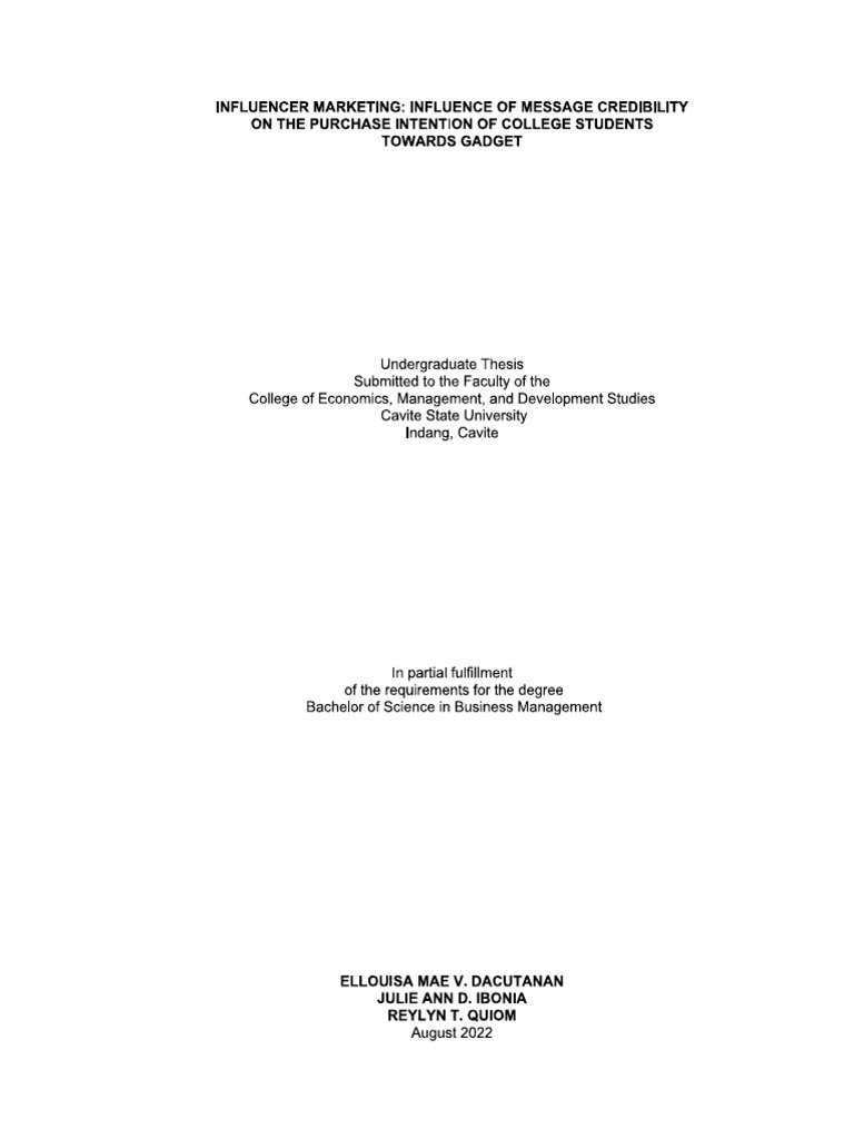 Thesis Preliminary Pages | PDF