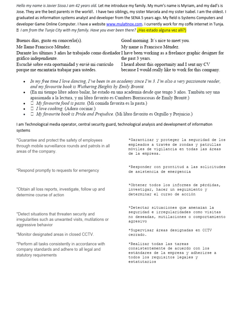 Javier Presentacion Ingles | PDF | Accountability | Espionage Techniques