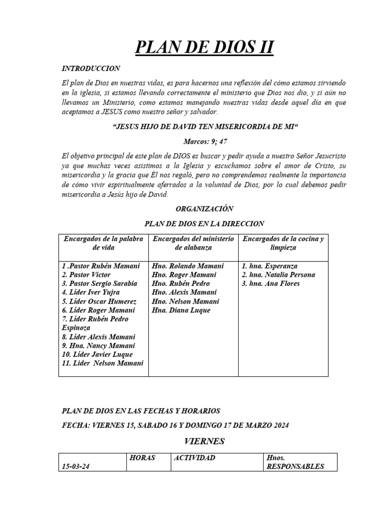 Plan de Dios Ii | Descargar gratis PDF | Concepciones de dios | Teología